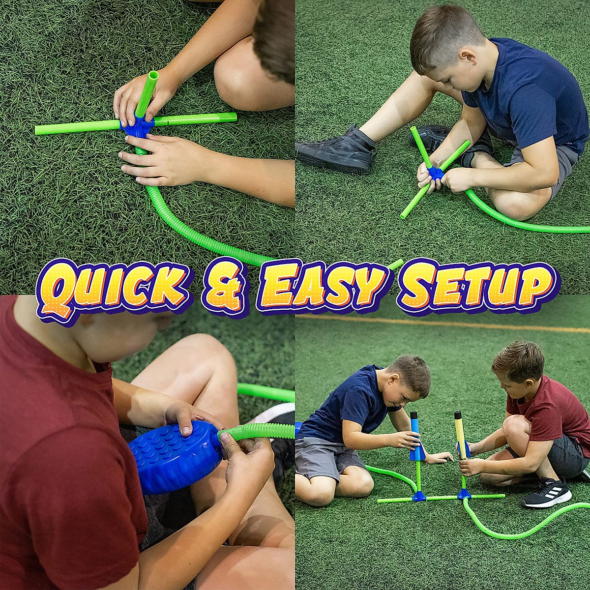 Toy Rocket Launcher for Kids: Best Girls & Boys Toys Stomp Dual Air Rockets Foam Mortar Launcher Kit. Rocket Toy for Kids Age 5 6 7 8 9 10 Year Old Kid. Fun Outside Toys & Cool Boy Gifts Outdoor Toys