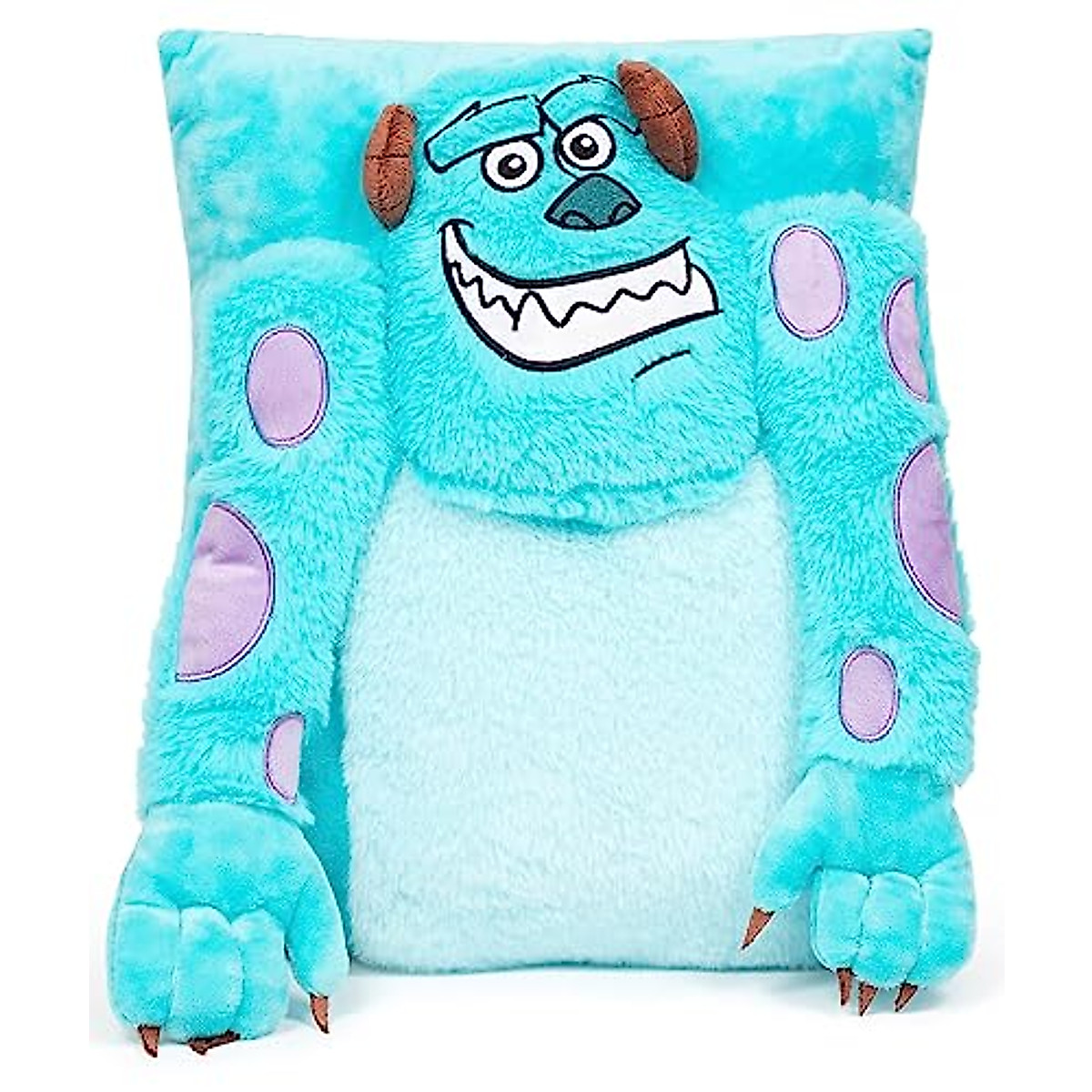 Jay Franco Disney Monsters Inc. Sully 3D Snuggle Plush Pillow - Super Soft Blue Pillow - Measures 15 Inches