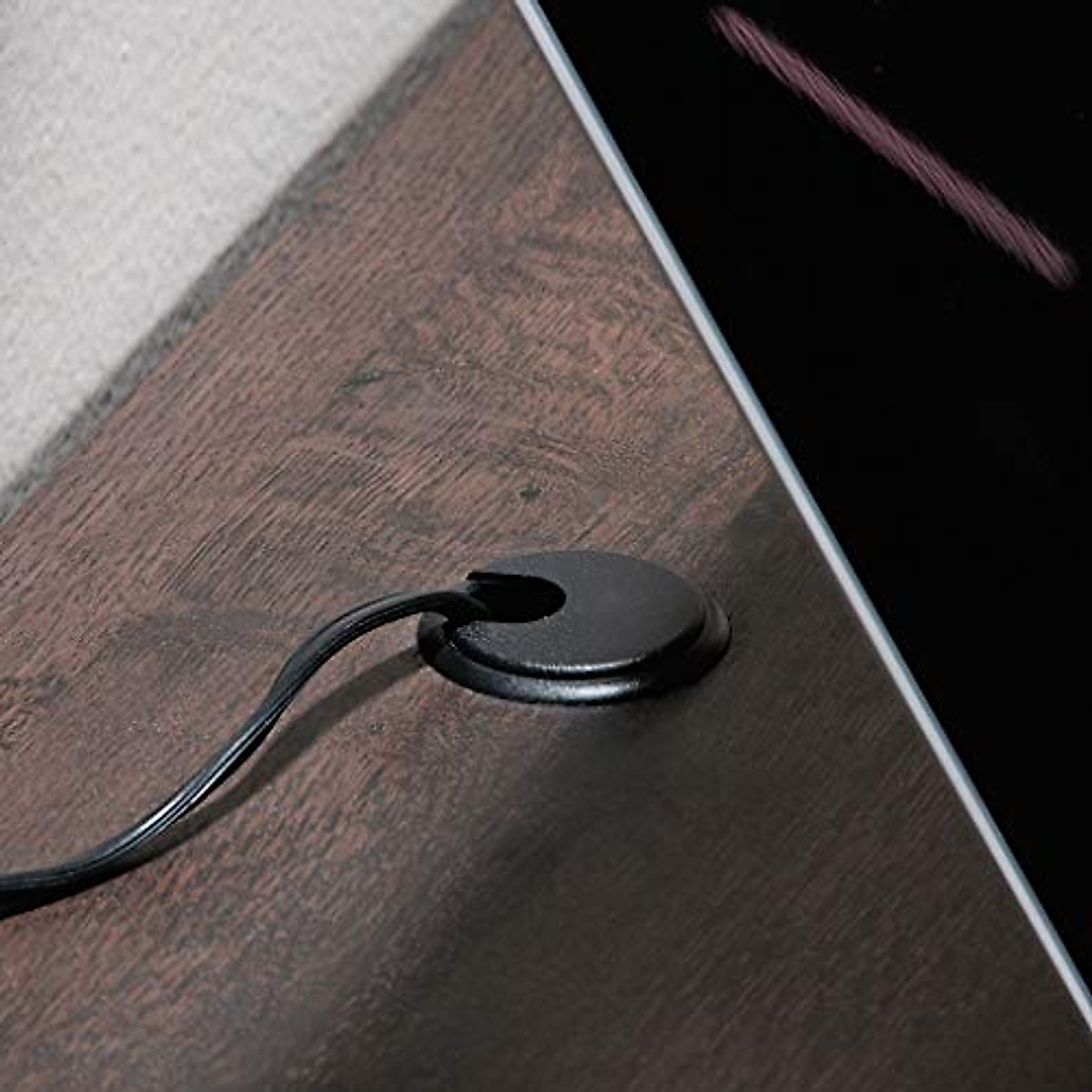 Sauder Carson Forge Computer Desk, Coffee Oak finish