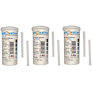 Peracetic Acid Test Strips, 0-160 ppm [3 Vials of 100 Strips, 300 Strips Total]