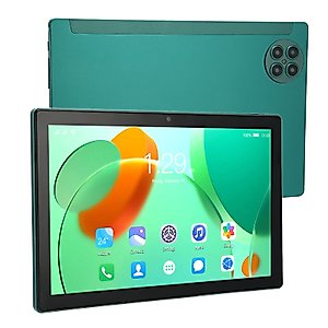 10 Inch Gaming Tablet for Android 12, 8GB 256GB Octa Core, 5G WiFi Dual Cameras 4G LTE Calling Tablet, for Learning, Working, Office, Travel, Green
