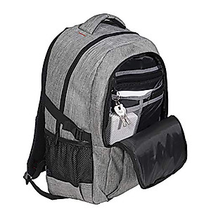Rockland Business Pro USB Laptop Backpack, Grey, Large