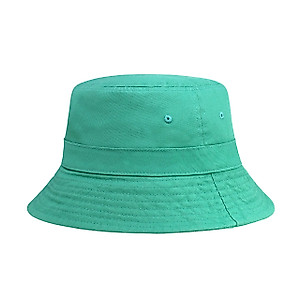 Hot Summer Bucket Hat - Trendy Cotton Sun Hat for Beach, Golf, Fishing - Fun Outdoor Vacation Boonie for Men and Women (Ocean Blue)