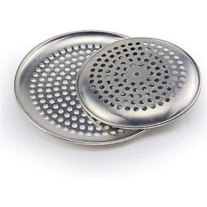 qiuqiu Pizza Plates Pizza Stainless Steel Pans with Holes Nonstick Round Pizza Baking Tray Plate Bakery Pizza Tools Oven Outdoor Mesh Net Metal-16inch (40cm)