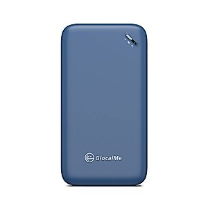 GlocalMe UPP 4G LTE Portable WiFi Hotspot Device for Travel, Pocket WiFi Mobile Hotspot Device with Global 1GB Data, Available in Over 200 Countries, No Contract Or SIM Card Required (Blue)