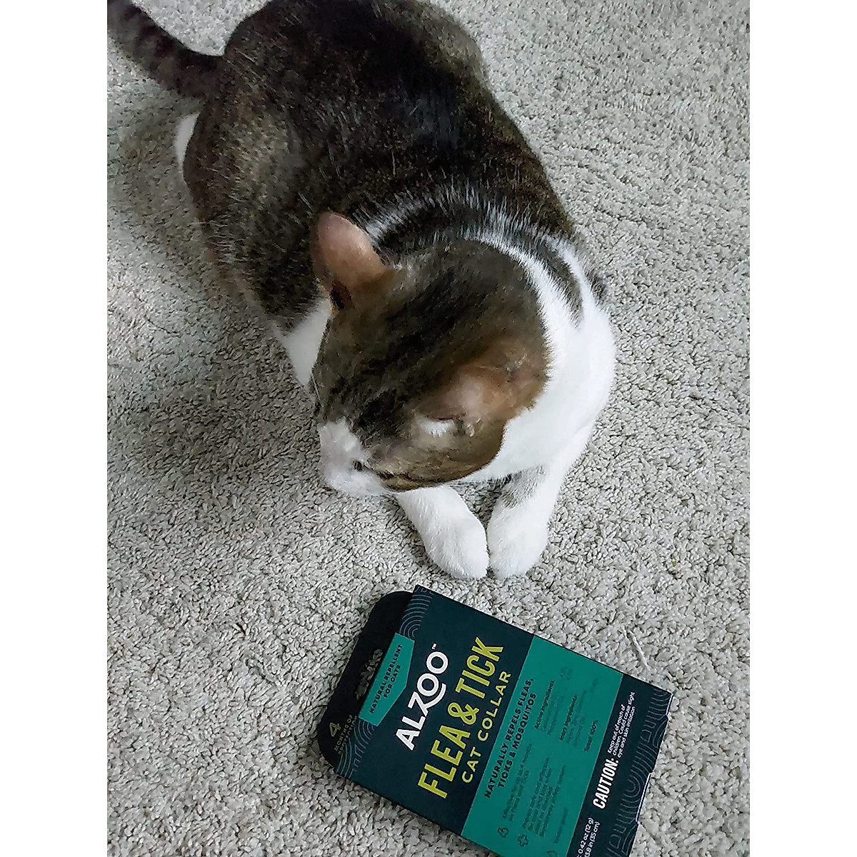 ALZOO Flea & Tick Cat Collar, Helps Repel Fleas, Ticks & Mosquitoes, 100% Plant-Based Active Ingredients, Phthalates and PVC Free, Up to 8 Months Protection, Pack of 2