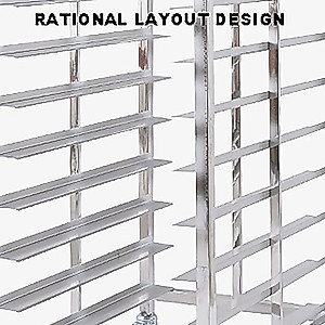 Wonetfls Fully Enclosed Rolling Bakers Rack,9-Tier Stainless Steel Baking Sheets Storage,Cookie Cooling Racks for Baking Commercial Bread Pan Rack Suitable for Bakery Restaurant and Hotel