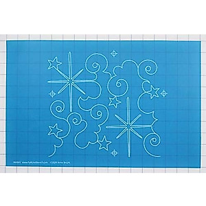 Full Line Stencil - Christmas Star - Edge to Edge Stencil, Continuous Line Template for Free Motion Quilting, Long-Arm Quilting (60041)