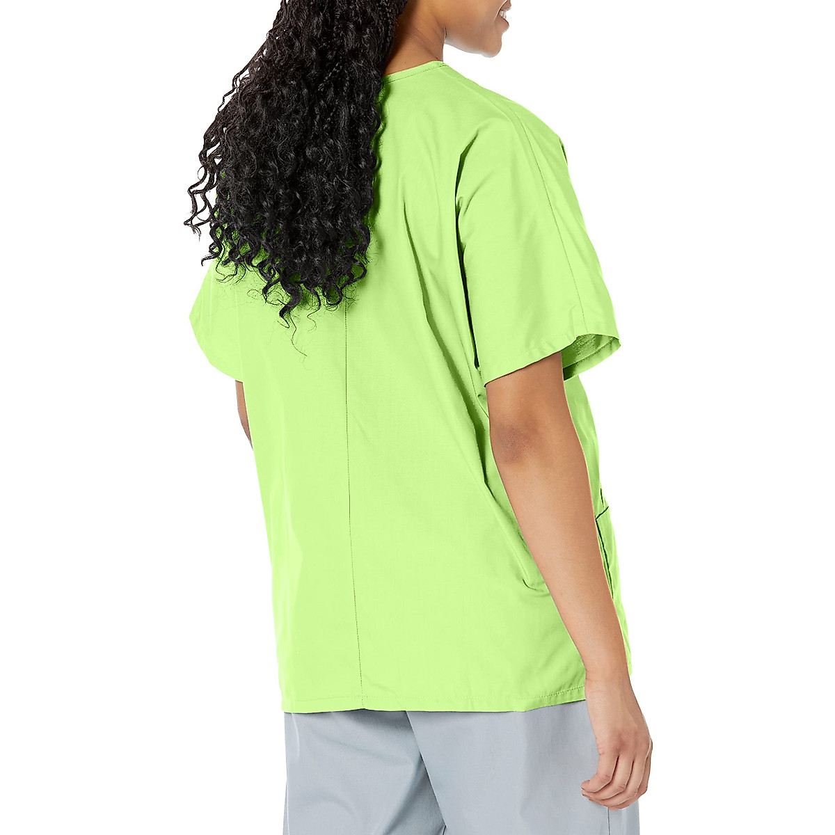 Cherokee Women's V Neck Scrubs Shirt, Lime Green, XXX-Large