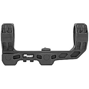 Sig Sauer Aluminum 7075-T6 Lightweight 34mm ALPHA3 Scope Mounts w/1913 Mounting Interface Style Clamps for Precision Shooting, 1.535, 0 MOA, Black