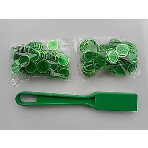 Magnetic Bingo Wand and 200 Metallic Rimmed Chips - Green