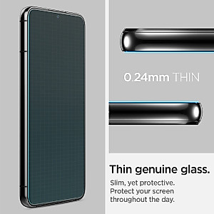 Spigen Tempered Glass Screen Protector [Glas.tR EZ Fit] designed for Galaxy S22 [Case Friendly] - 2 Pack