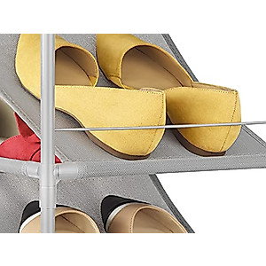 Whitmor Spacemaker Shoe Tower, 5-Tier, Gray