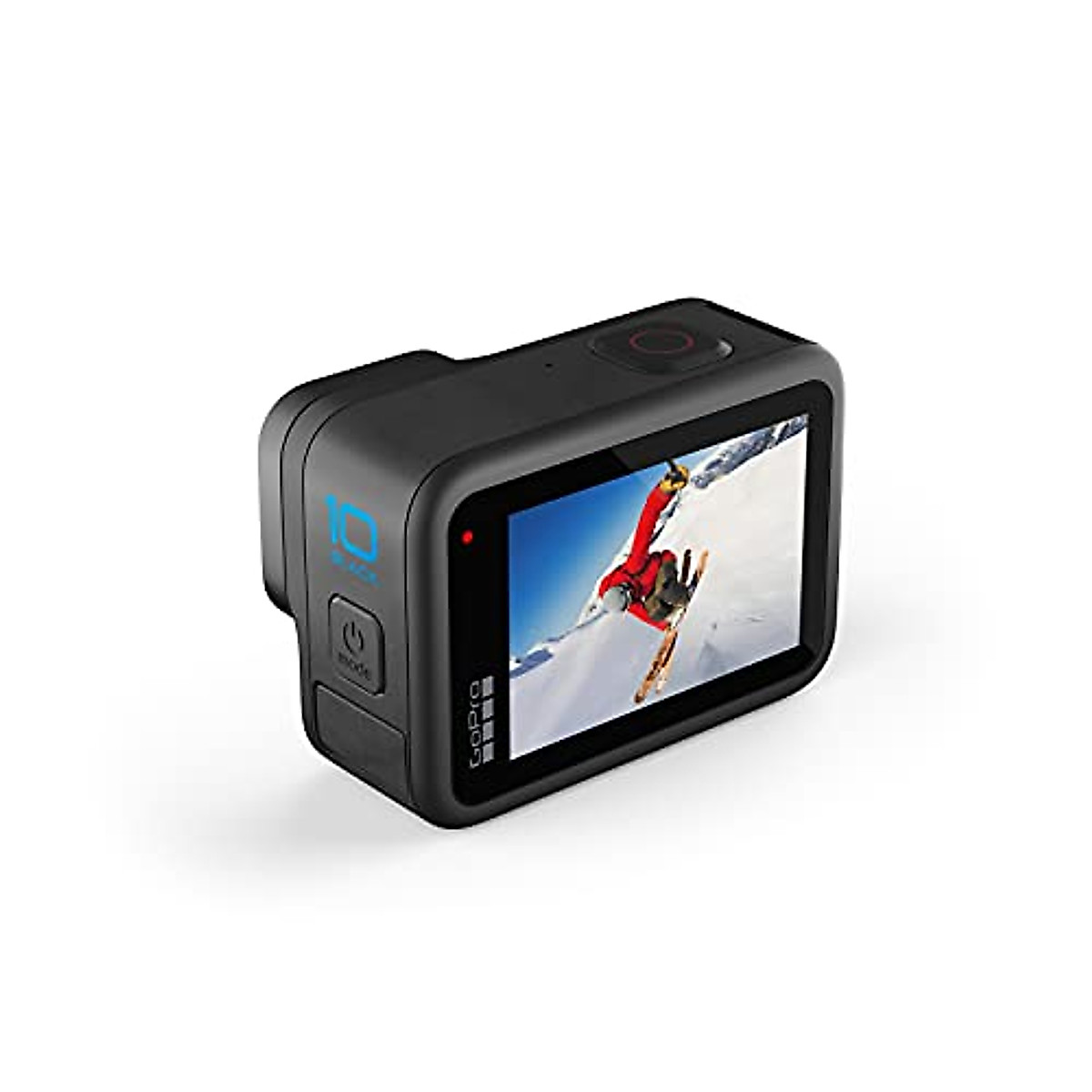 GoPro HERO10 Black - Waterproof Action Camera with Front LCD and Touch Rear Screens, 5.3K60 Ultra HD Video, 23MP Photos, 1080p Live Streaming, Webcam, Stabilization (Renewed)