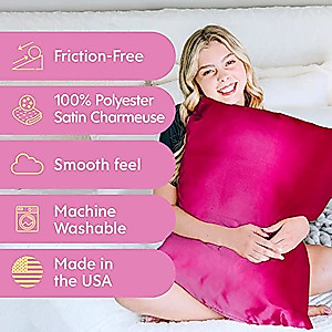 Morning Glamour 2 Pack Signature Box Pillowcases, Fuschia