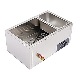 Electric Commercial Food Warmer,3-Pan Catering Food Warmer Steam Table Stainless Steel Bain Marie Buffet Countertop with Temperature Control & Lid for Parties, Catering