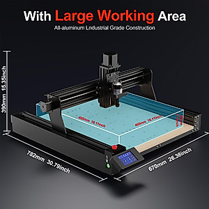 OUYANG CNC Router Machine, 3-Axis CNC Machine TTC 450 Working Area 18.1 x 18.1 x 3.1inch for Engraving, Cutting MDF, Acrylic, Solid Wood, Nylon, PCB, Carbon Fiberboard, etc