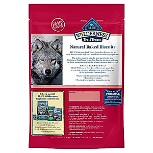 Blue Buffalo Wilderness Trail Treats High Protein Grain Free Crunchy Dog Treats Biscuits, Salmon Recipe 24-oz Bag