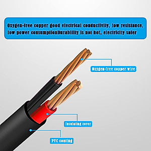 GINTOOYUN 2 PCS DC Y Splitter Power Cable 18AWG DC 5.5MM x 2.1MM Male to Dual DC 5.5MM x 2.1MM Male Supply Splitter Cable for LED Light Bar CCTV Security Cameras etc(1FT)