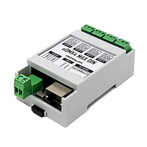 DMXking eDMX4 MAX DIN 4-Port – ArtNet/sACN via Ethernet to DMX 512 Converter with Screw Connectors
