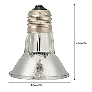 E27 220v Pet Reptile Halogen Spotlights Full Spectrum Basking Lamp Light Bulb Uva Uvb 24 Hour Heat Source Halogen Bulb for Reptiles(100W)