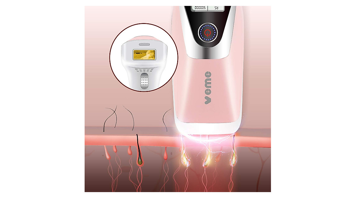 VEME IPL Laser Hair Removal Device for Smooth Skin - FDA Cleared