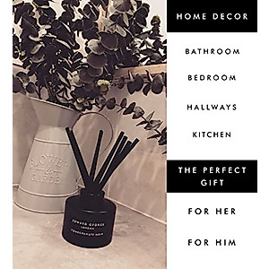 Edward George Reed Diffusers for Home Pomegranate Noir Fragrance Oil Reed Diffuser Set with 10 Oil Diffuser Sticks, 5.6 fl oz
