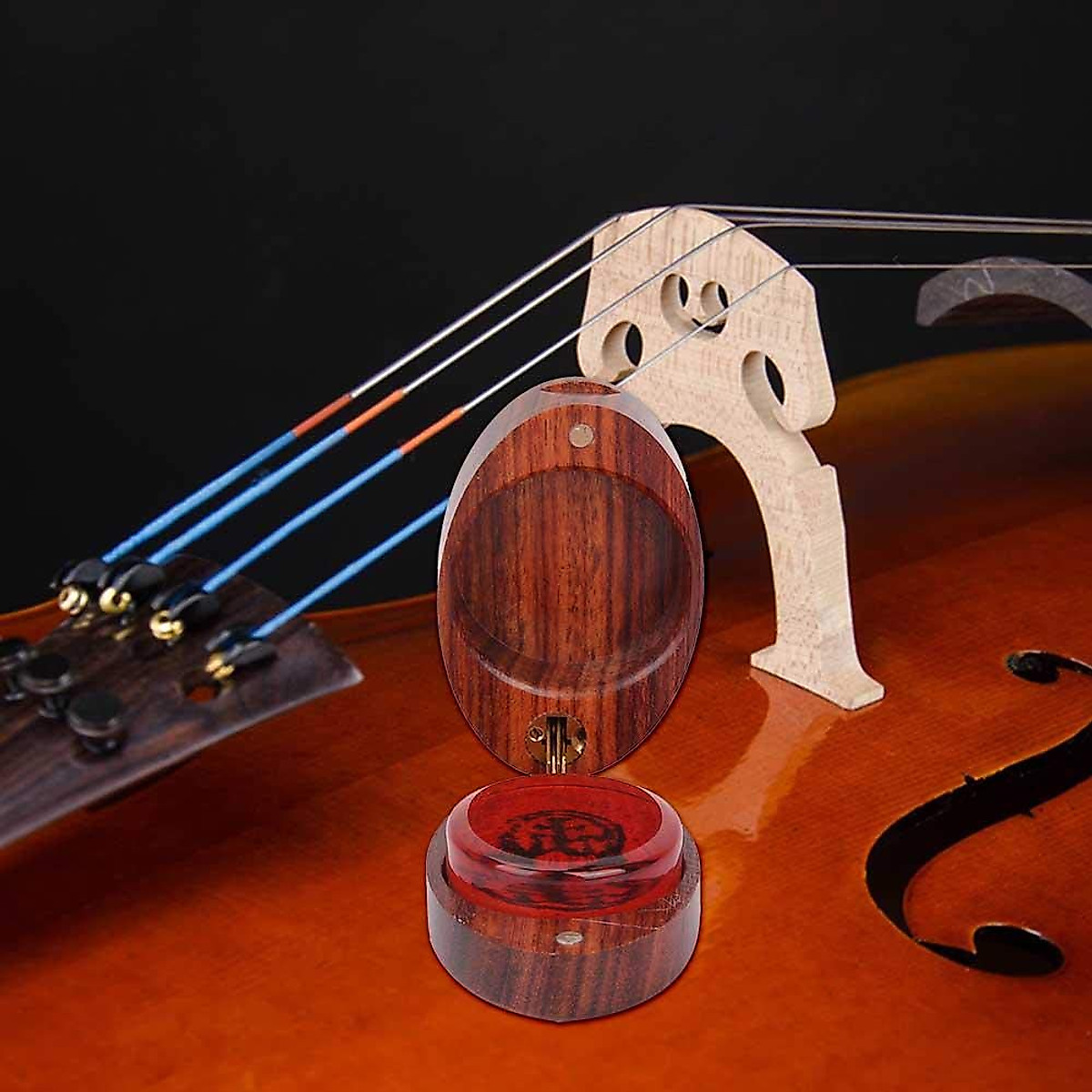 Zyyini Rosin,Professional Violin Rosin Light Low Dust Rosin for Bows for Violin Viola and Cello in Violin Style with Wood Case (2#)