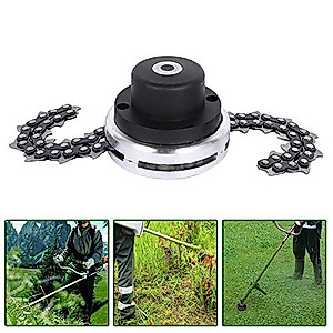 Newdanceus 65mn Coil Chain Trimmer Head，Stainless Steel Weed Trimmer Head Suitable for Medium Size Garden Lawn Grass Trimmer, Brush Cutter, Weed Eater, Chain Mower