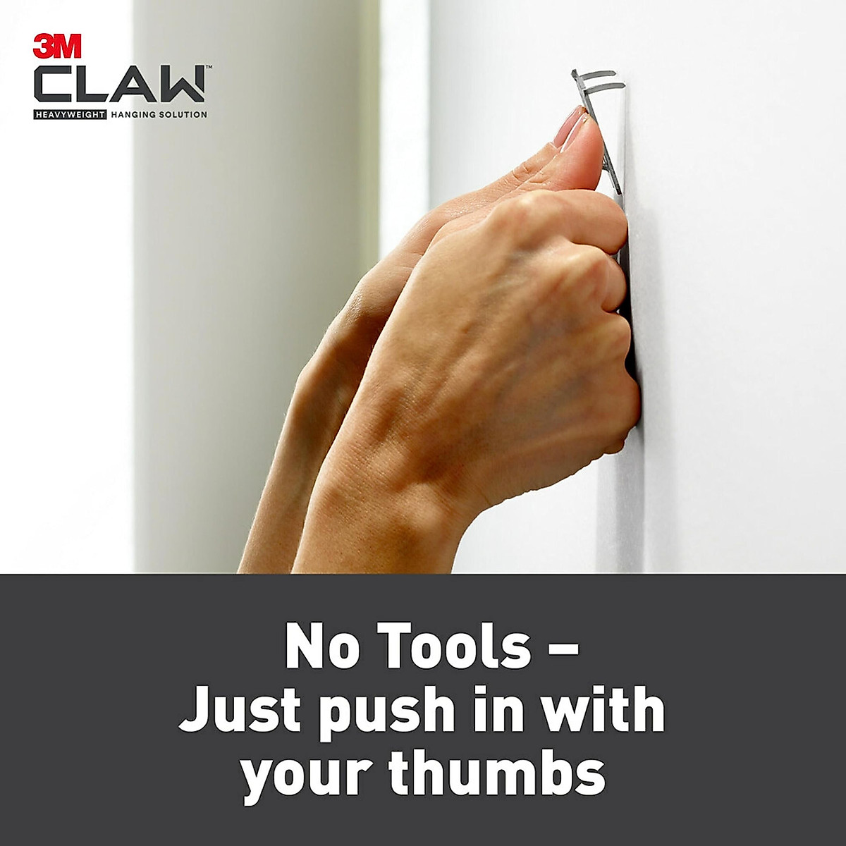 3M CLAW(TM) 65 lb. Drywall Picture Hanger With Spot Markers, Heavyweight Hanging Solution for Room Decor and Office Decor, Including Mirrors or Large Art – 3 Pack