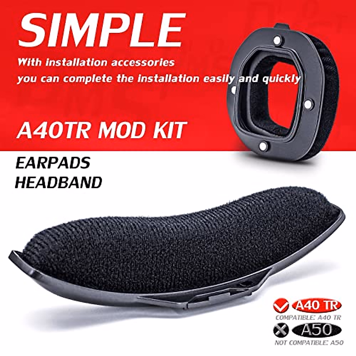 DIMOST Ear Pads Headband Compatible with Astro A40 TR Headset (Velvet)