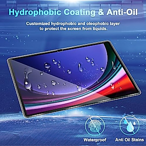 CWQZGUF 2 Pack Galaxy Tab S7 FE/S9 Plus/S8 Plus/S7 Plus 12.4 Inch Tempered Glass Screen Protector, 9H Hardness, High Clarity, Anti-Shatter, Bubble Free for Samsung Galaxy Tab S7 FE 5G/S9 Plus/S8