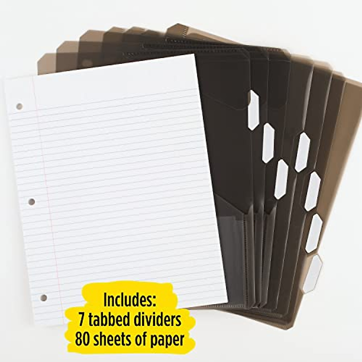 Five Star Flex Refillable Notebook + Study App, College Ruled Paper, 1-1/2 Inch TechLock Rings, Pockets, Tabs and Dividers, 300 Sheet Capacity, Blue (29324AD2)