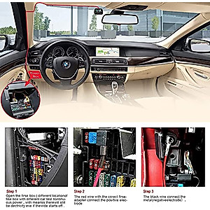 Dash Cam Hardwire Kit,USB C Hard Wire Kit Fuse for Dashcam, Plozoe 12V-24V to 5V Car Dash Camera Charger Power Cord, Gift 4 Fuse Tap Cable and Installation Tool（11.5ft）