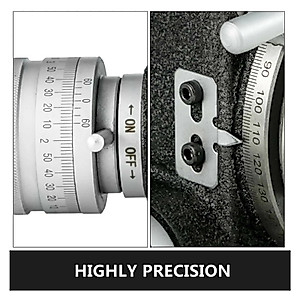 KACOME Rotary Table 4 in (100 mm) Horizontal Vertical Milling Table 4 Slot MT-2 Indexing Set.