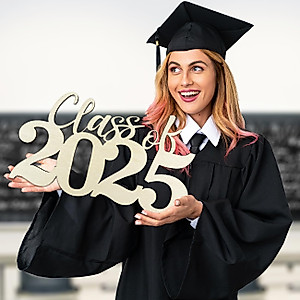 Class of 2025 Wooden Sign Graduation Party Decorations 2025 First Day of School Wood Cutout Sign 2025 Ornament Graduation Photo Booth Prop Wood Sign