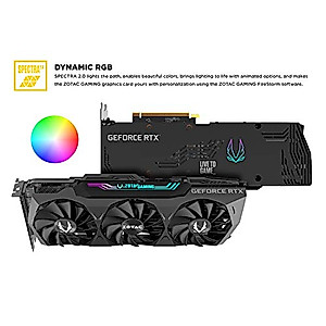 ZOTAC GAMING GeForce RTX 3080 Trinity OC 10GB GDDR6X 320-bit 19 Gbps PCIE 4.0 Graphics Card, IceStorm 2.0 Advanced Cooling, SPECTRA 2.0 RGB Lighting, ZT-A30800J-10P