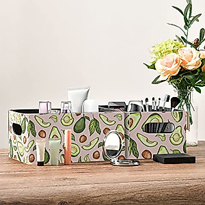 Avocado Storage Basket Felt Storage Bin Collapsible Felt Storage Cloth Baskets Containers Organizer for Pet Supplies Magazine