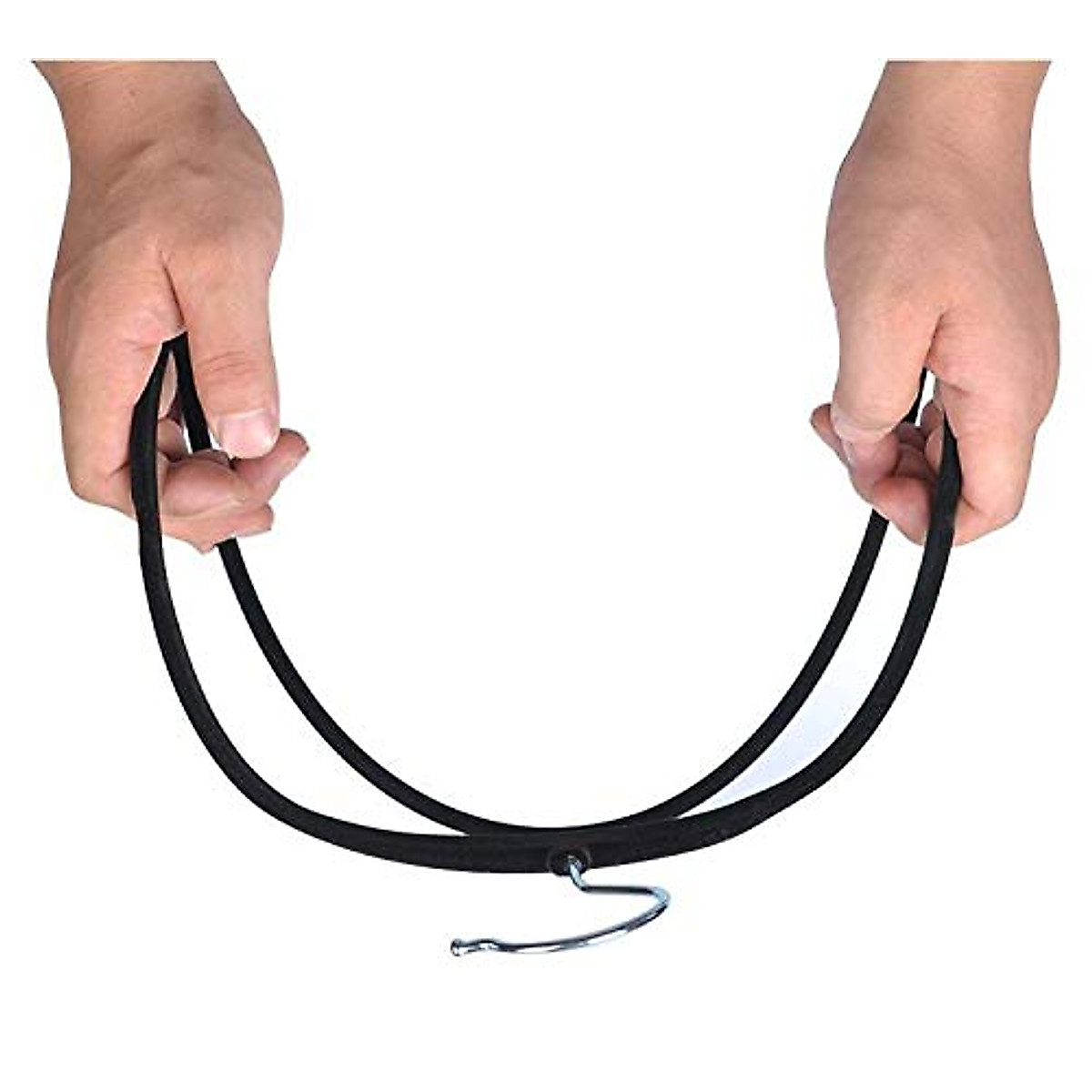 NAMCYANLY 10 Pack Non-Slip Velvet Flocked Clothes Hangers Suit Hangers Black Gray Durable 360 Degree Chrome Swivel Hook (45x23.5x0.5cm/17.71"x9.25"x0.2", Black, 10 Pack)