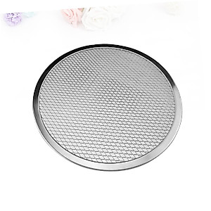 VOSAREA Aluminum Baking Pans Aluminum Tray Non Stick Baking Sheet Pizza Pans 16 Inch Pizza Baking Screen Non-stick Pizza Pan Tool Pizza Plate Pizza Net Round Screen Round Baking Pan Pizza