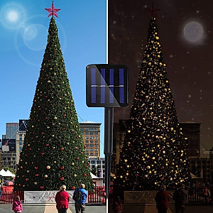 E-Universal Solar String Garden Lights, 300 LED 8 Modes Solar Lights, Fairy String Lights, Auto on/Off, IP44 Waterproof Lights for Patio, Garden, Home, Party, Tree, Wedding, Decoration Lighting