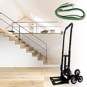 XKMT- Portable Stair Climbing Folding Cart Climb Hand Truck Dolly All Terrain Stair [P/N: ET-TOOL043-BK]