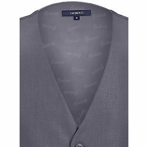 Gioberti Men's Formal Suit Vest Fit for Business or Casual Dress, Gray, X-Small