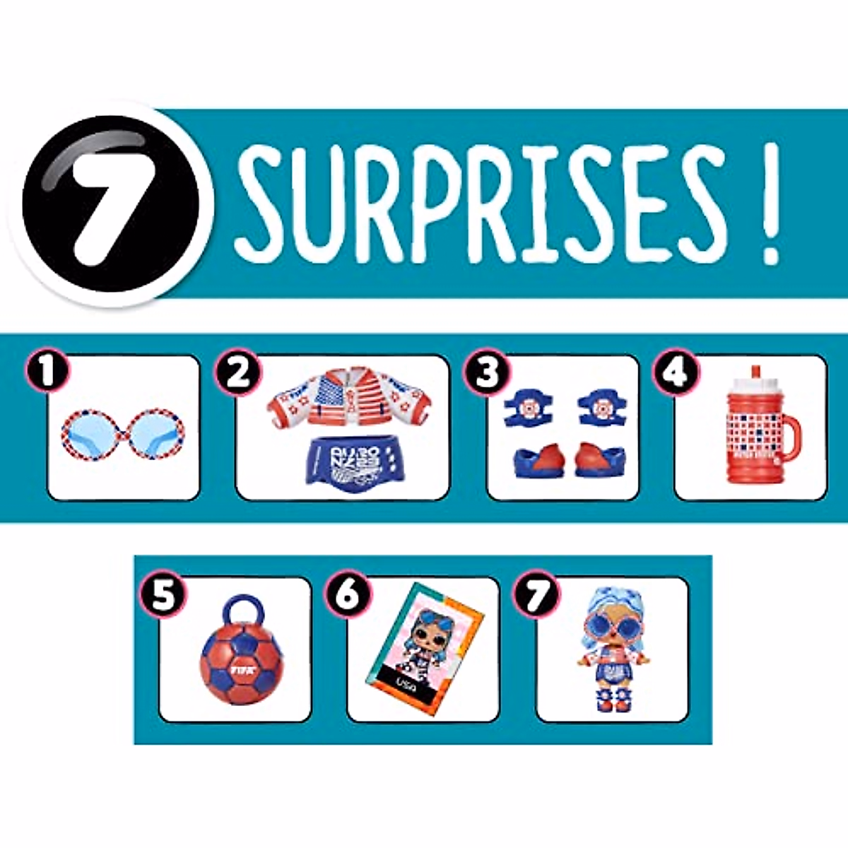 LOL Surprise X FIFA Women's World Cup Australia & New Zealand 2023 Dolls with 7 Surprises, Accessories, Limited Edition Dolls, Collectible Dolls, Soccer- Themed Dolls- Great Gift for Girls Age 4+