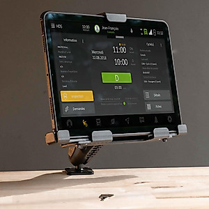 iBolt TabDock LockPro 25mm (1 inch) Bizmount- Heavy Duty Industrial Metal Locking Drill Base Mount for All 7" - 10" Tablets- for Commercial Use Trucks/Vehicles : Great for Telematics and Fleets