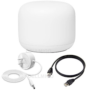 Google Nest Wifi Router 2 Pack (2nd Generation) 4x4 AC2200 Mesh Wi-Fi Routers with 4400 Sq Ft Coverage (Renewed)