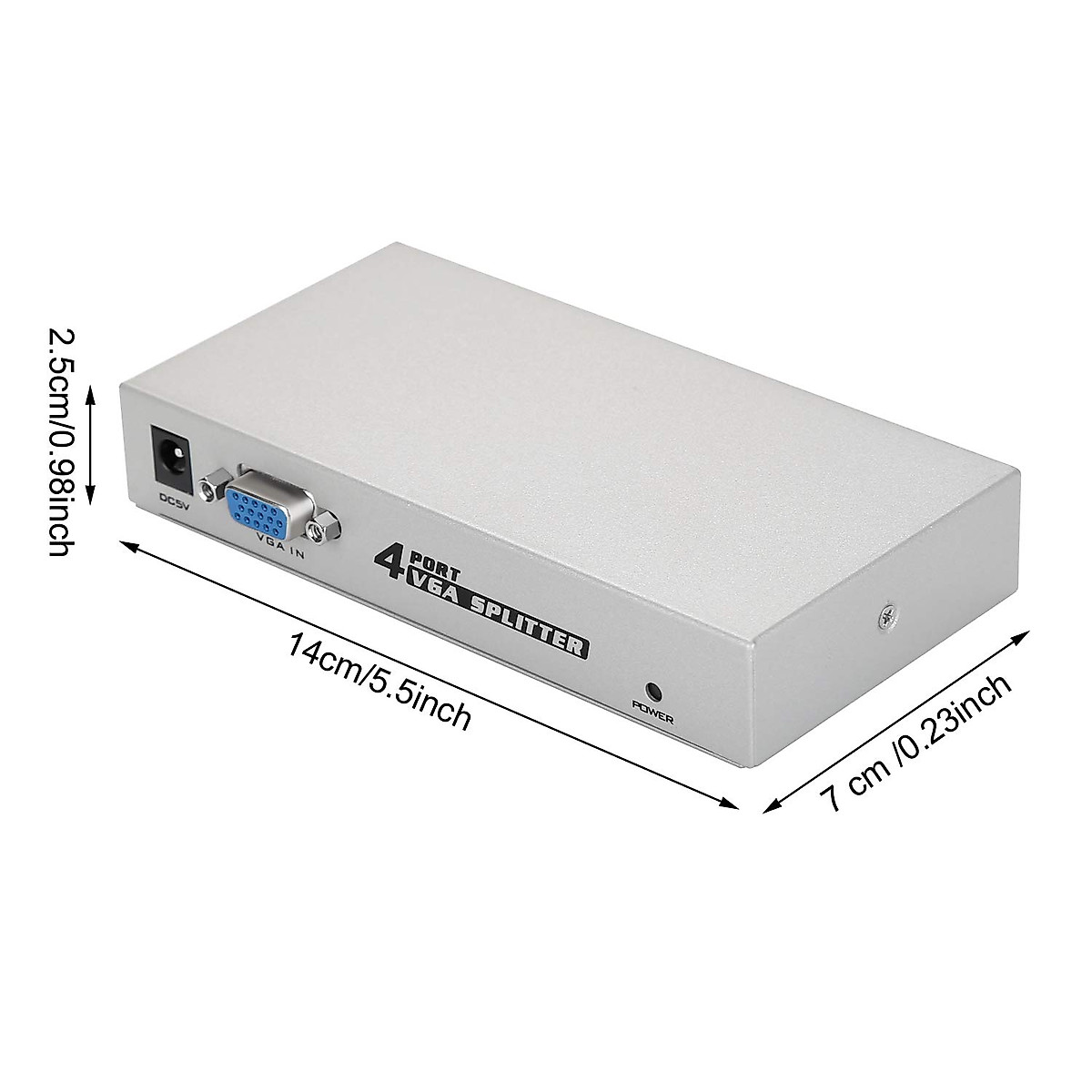 IMAGE® 1 PC to 4 Monitors Splitter Box VGA/SVGA LCD CRT 4 Port Video