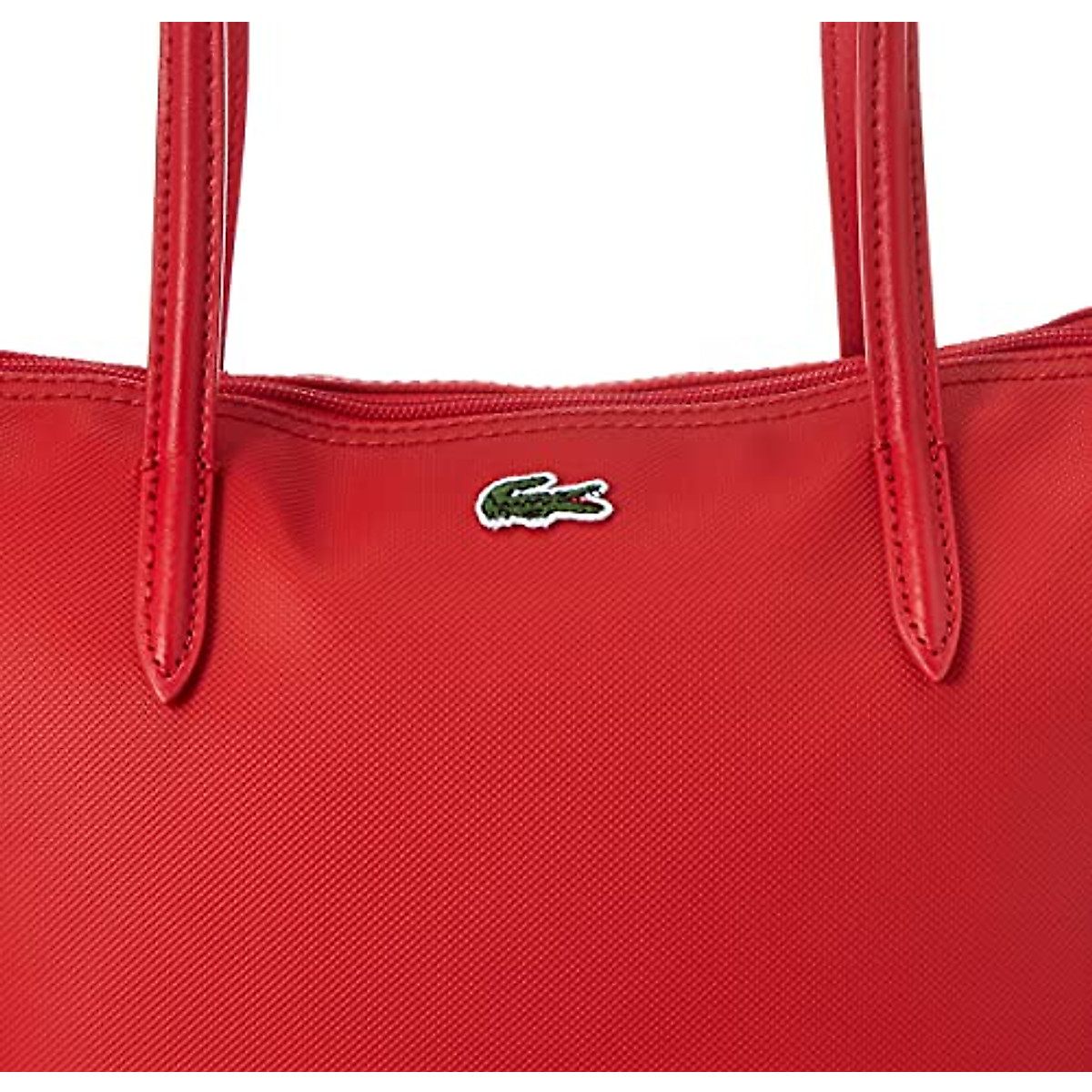 Lacoste Women's L.12.12 Small Tote Bag Shoulder Handbag, High Risk Red, One Size