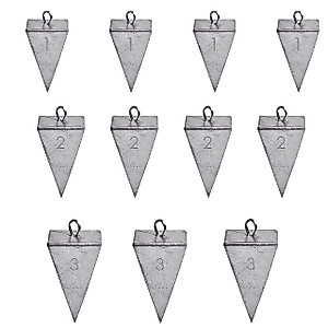 Pyramid Sinkers Fishing Weights Fishing Sinker, Saltwater Fishing Weights Sinkers for Saltwater Surf Fishing Gear Tackle 1oz 2oz 3oz