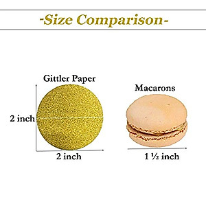 MerryNine Paper Garland, 5 Pack 50ft Glitter Paper Garland Circle Dots Hanging Decor, Paper Banner for Baby Shower, Birthday, Nursery Party Decor(Circle Polka Dots-Pink White Gold-50 Feet)